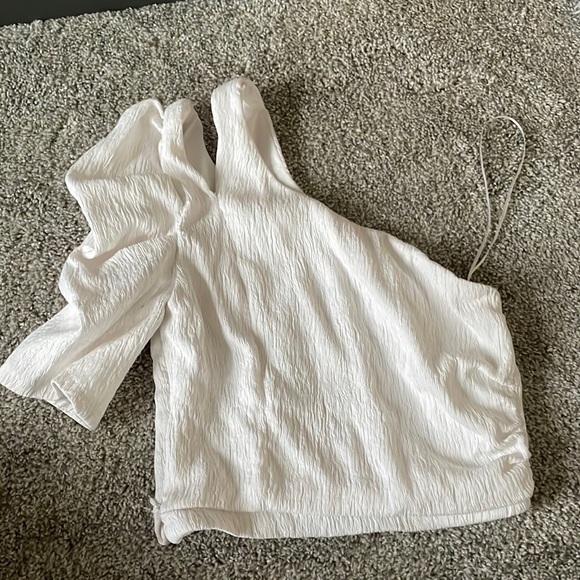 Zara | Tops | Zara Ruched One Shoulder Top | Poshmark